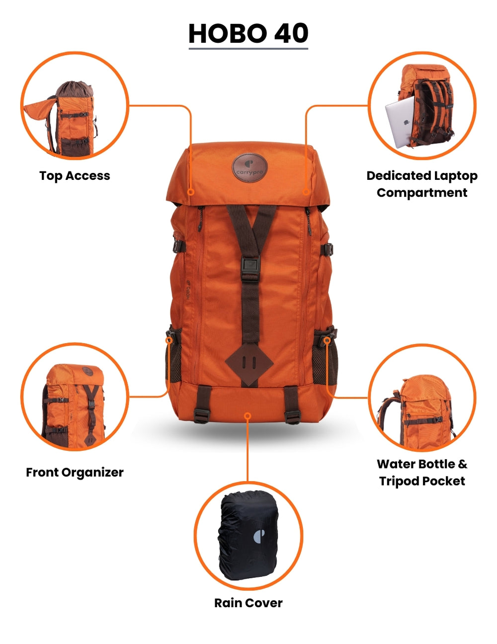 HOBO40 Functional Travel Backpack 40Liter Bags