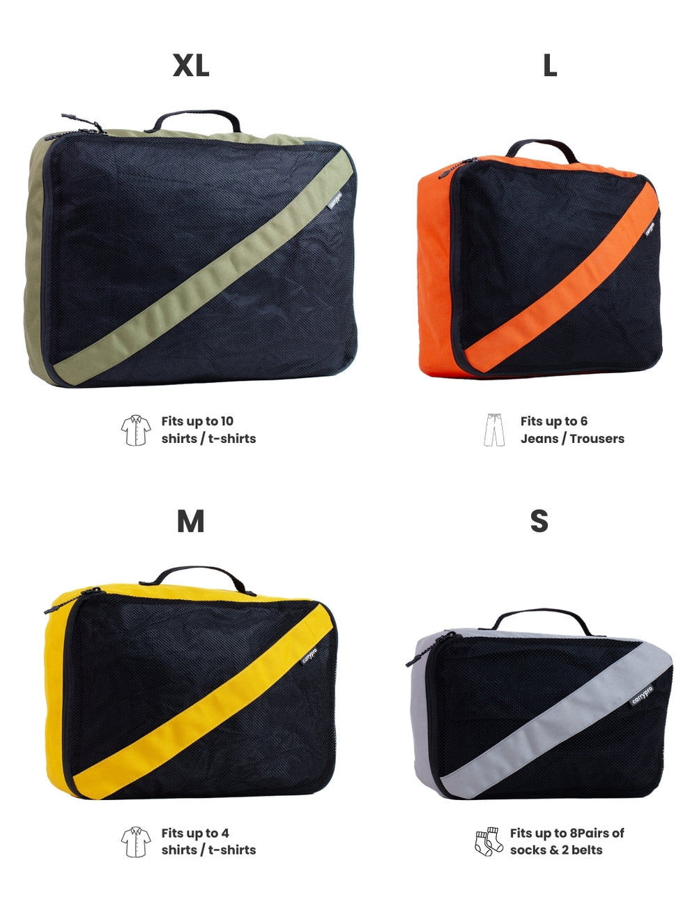 The Pro Packing Cubes for Travel Organiser (Set of 6)